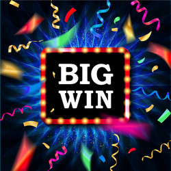 Winner congratulations frame Royalty Free Vector Image