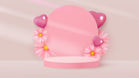 Minimalist podium with lighting stage Royalty Free Vector