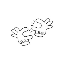 Abstract click hand idea symbol decor Royalty Free Vector