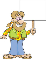 Cartoon senior citizen lady with sign Royalty Free Vector