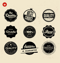 Premium and high quality labels Royalty Free Vector Image
