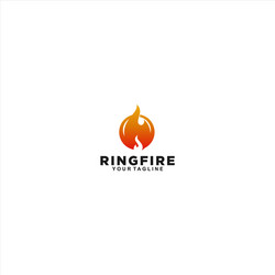 Fire ring handdrawn burning flame doodle style Vector Image