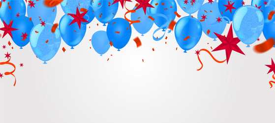 Background image for celebrating blue balloons Vector Image