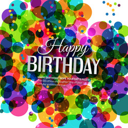 Birthday card with polka dots and wishes text Vector Image
