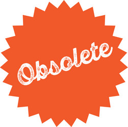 Obsolete stamp on white Royalty Free Vector Image