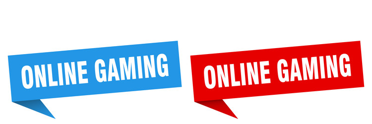 Online gaming banner gaming speech bubble Vector Image
