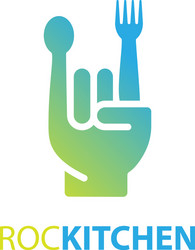 Creative chef hat mustache logo design Royalty Free Vector