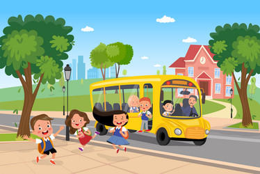 Cartoon bus Royalty Free Vector Image - VectorStock