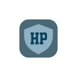 Initial letter logo hp template design Royalty Free Vector