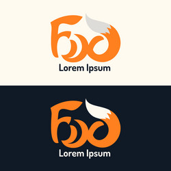 Modern fox logo and emblem Royalty Free Vector Image