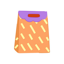 Handle paper bag cartoon Royalty Free Vector Image
