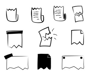 Simple hand draw sketch of torn paper Royalty Free Vector