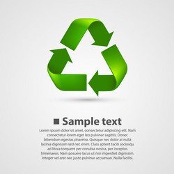 Triangle green recycle logo Royalty Free Vector Image