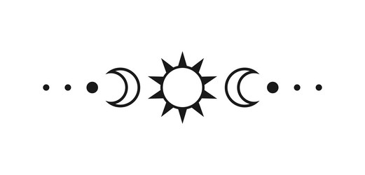 Celestial star sparkle pattern line text divider Vector Image