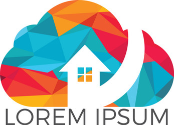 Modern cloud home design Royalty Free Vector Image