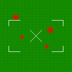 Rectangular crosshair target mark with cross Vector Image