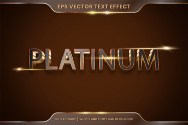 Text effect in 3d bronze words theme Royalty Free Vector