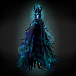Evil monster in black ragged cloak 3d Royalty Free Vector