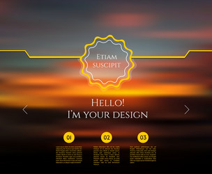Blurred web design template Royalty Free Vector Image