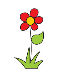 Simple flower Royalty Free Vector Image - VectorStock