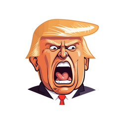 Funny angry donald j trump Royalty Free Vector Image