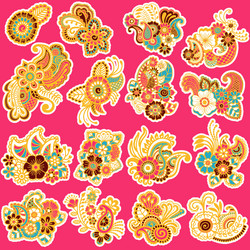 Mehndi design patterns Royalty Free Vector Image