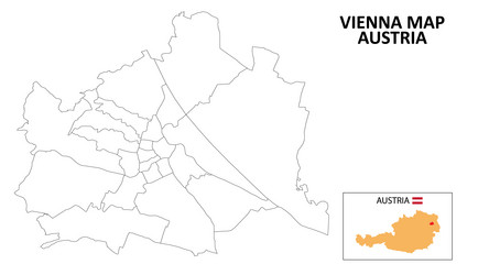 Map of Vienna District Vector Images (over 110)