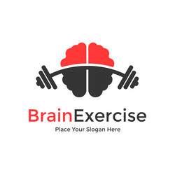 Brain exercise logo template Royalty Free Vector Image
