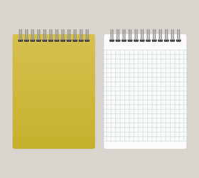 Notepad with a red cover and binding Royalty Free Vector