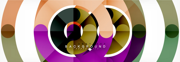 Round linear circle shapes background Royalty Free Vector
