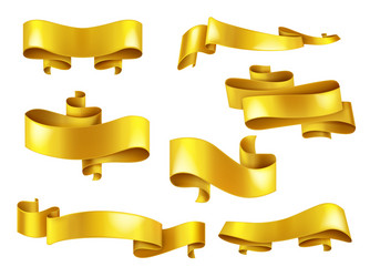 Gold ribbon Royalty Free Vector Image - VectorStock