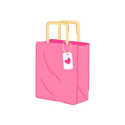 Handle paper bag cartoon Royalty Free Vector Image