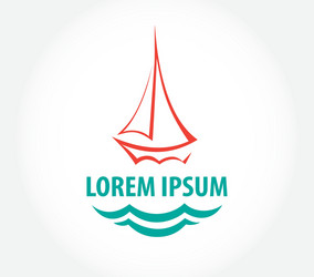 Ship sign corporate logo Royalty Free Vector Image