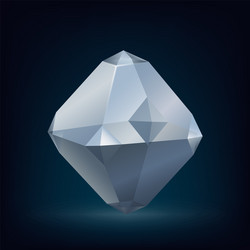 Crystal gemstone or precious gem stone icon Vector Image