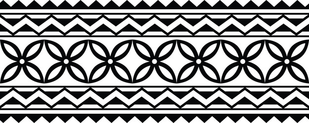 Polynesian tattoo tribal band design Royalty Free Vector
