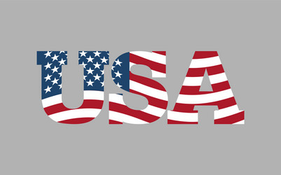 Usa text flag united states of america Royalty Free Vector