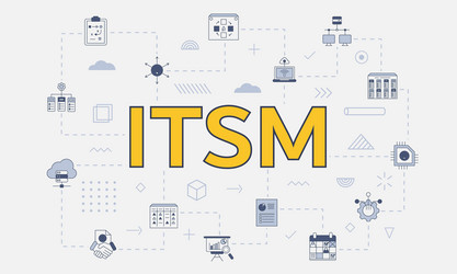 Itsm information technology service management Vector Image