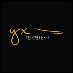 Letter yx signature logo template Royalty Free Vector Image