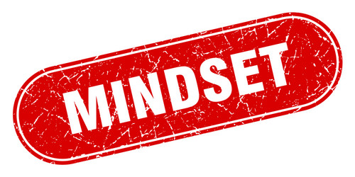 Mindset round red grunge stamp Royalty Free Vector Image