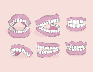 Set of mouth Royalty Free Vector Image - VectorStock