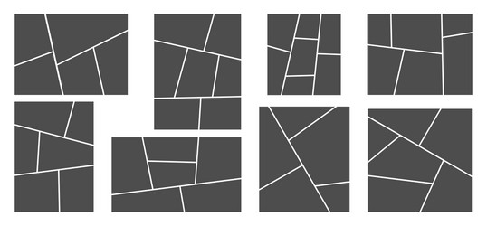 Square photo collage photos grid template Vector Image