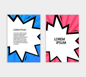 Comic page bright template Royalty Free Vector Image