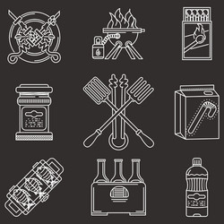 Finance black line icons set Royalty Free Vector Image