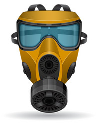 Gas mask respirator with filters pest control Vector Image