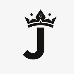 Letter j crown logo Royalty Free Vector Image - VectorStock