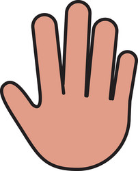 Human cartoon hand showing stop sign Royalty Free Vector