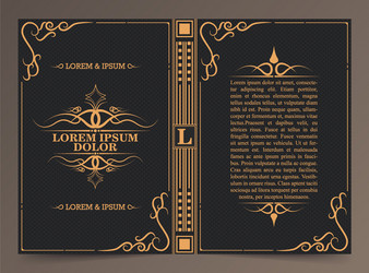 Vintage book layouts from creative design Vector Image