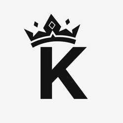 Letter k crown logo Royalty Free Vector Image - VectorStock
