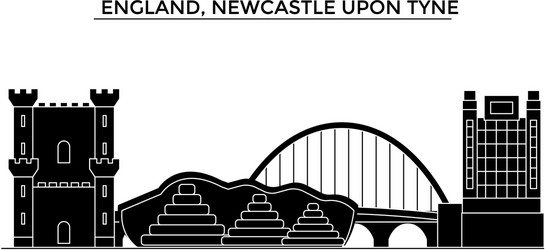 Newcastle upon tyne map detailed Royalty Free Vector Image