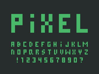 Alphabet Font Pixel Vector Images (over 11,000)